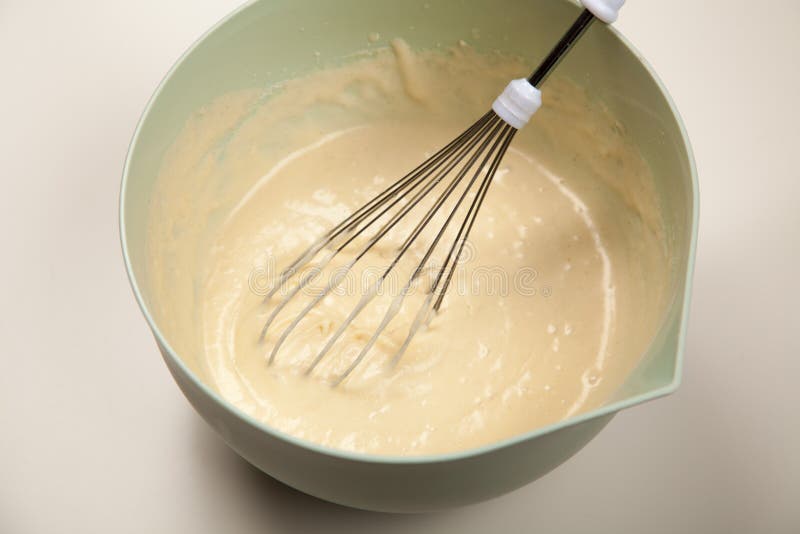 Preparing Batter for Pancakes Stock Image - Image of market, frying ...