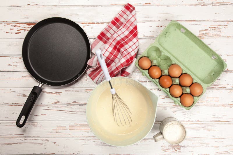 Preparing Batter for Pancakes Stock Image - Image of dessert, flour ...