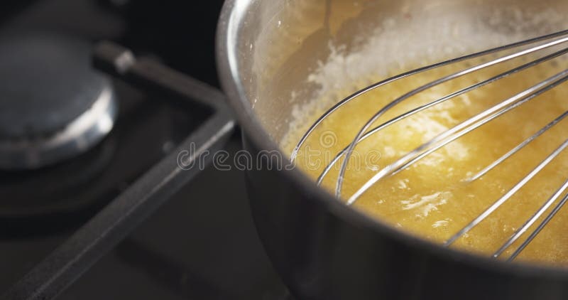 Boiling Butter in a Saucepan on a Gas Stove Stock Photo - Image of ...