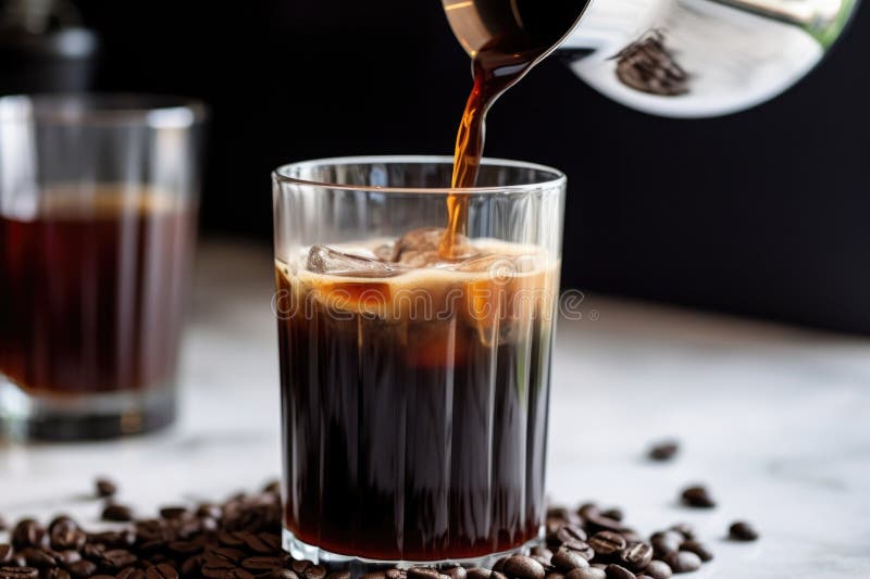 Preparing a Black Russian with a Pour of Kahlua Stock Photo - Image of ...