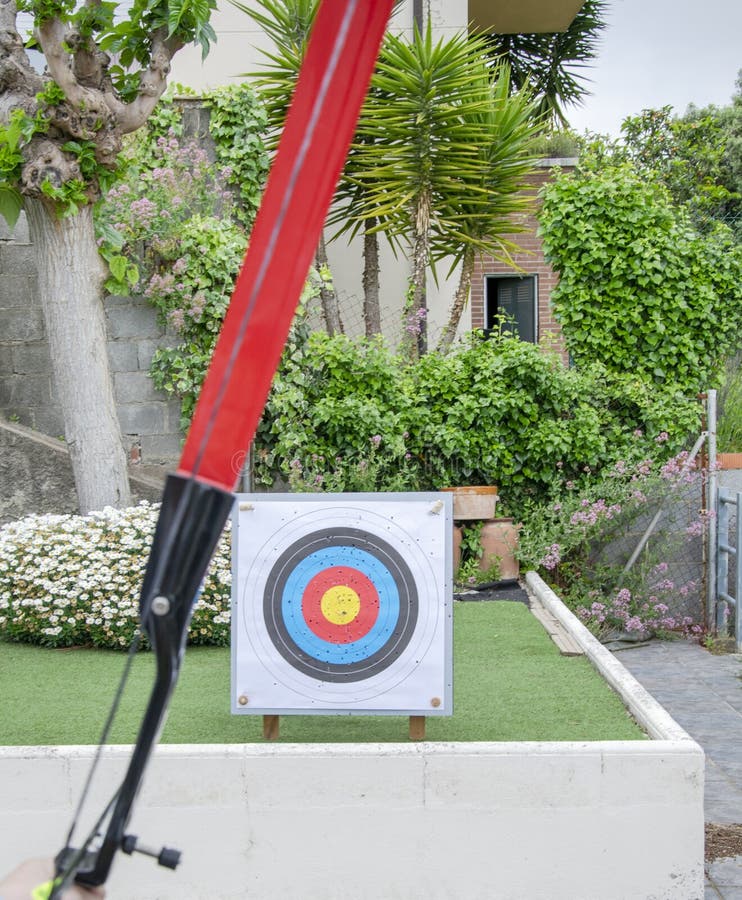 Target to aim with arrows. stock image. Image of competition - 210954219