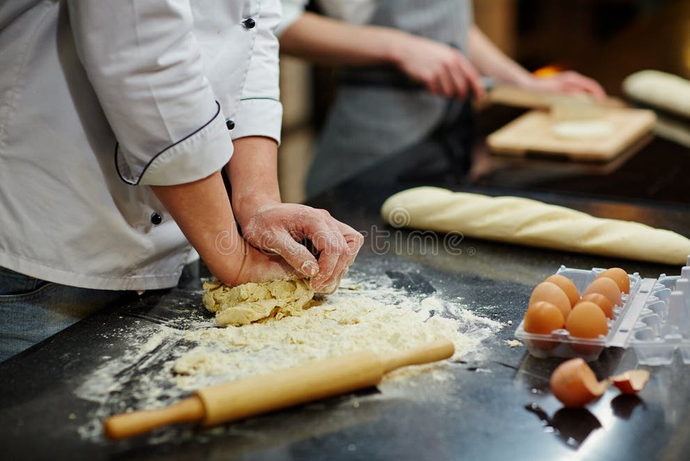 Preparing bread stock image. Image of fresh, human, workplace - 84864867