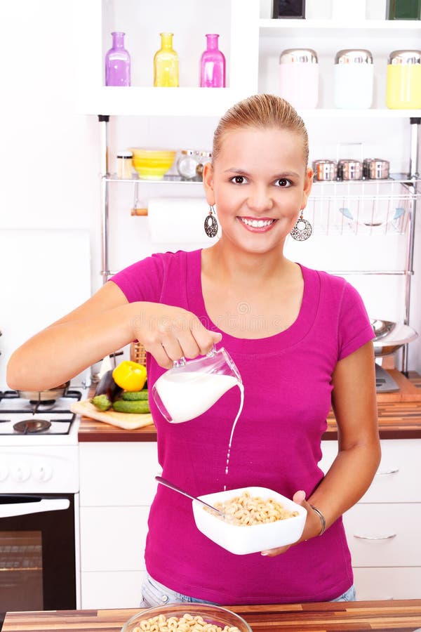 Preparing breakfast stock image. Image of bowl, looking - 29531413
