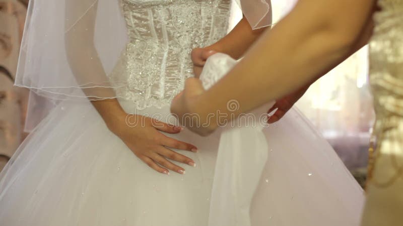 Preparing the Bride stock footage. Video of bride, fastening - 56982604