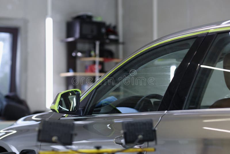 Preparing Car for Polishing at Service Center Stock Photo - Image of ...