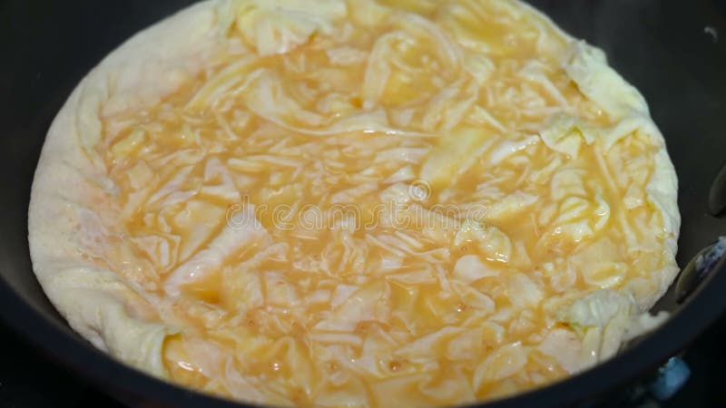 Preparing a Cheese Omelette Roll To Top Risotto Stock Photo - Image of ...