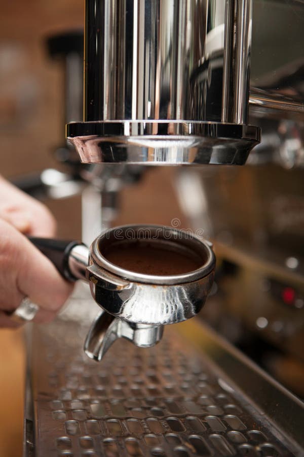 Preparing a Coffe Machine with Ground Coffee Stock Image - Image of ...
