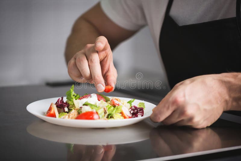 Preparing colorful salad stock image. Image of caucasian - 83935671