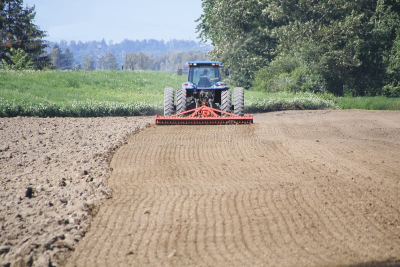 Preparing Farm Land For Planting Stock Photo - Image of farm ...