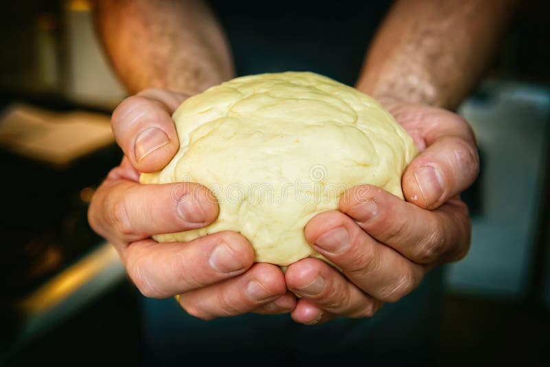 Preparing dough for bread stock photo. Image of baking - 212215096