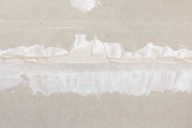 Preparing Drywall for Plaster. the Seam on the Plasterboard Wall is ...