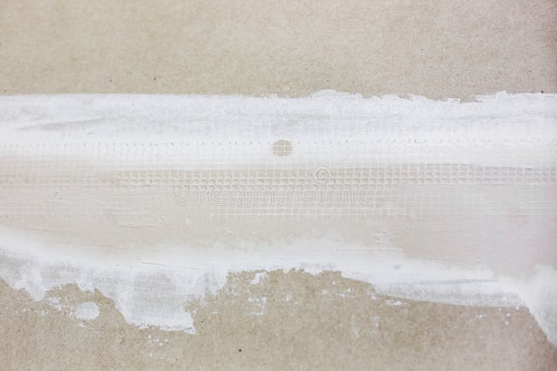 Preparing Drywall for Plastering. the Drywall Joint is Filled and ...