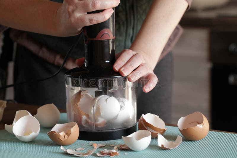 Preparing Eggshell Powder. Calcium Supplement Eggshell, Natural Compost ...