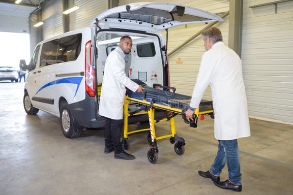 Preparing the Emergency Bed Stock Photo - Image of technician, vital ...