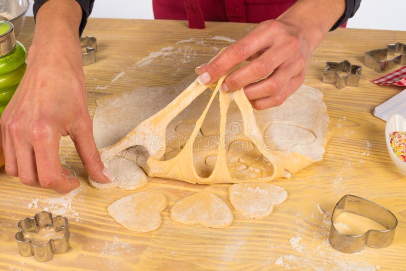 Preparing Fancy Shaped Cookies Stock Image - Image of food, flour: 30265509