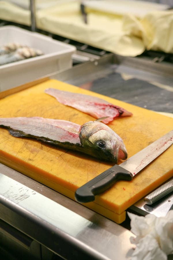 Preparing fish to cook stock image. Image of cuisine, fresh - 8773813