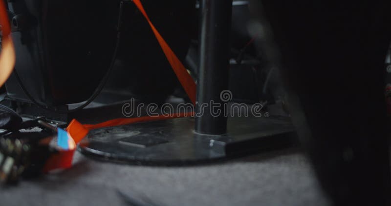 Preparing Fixation of Objects Onboard. Selective Focus Shot of Setting ...