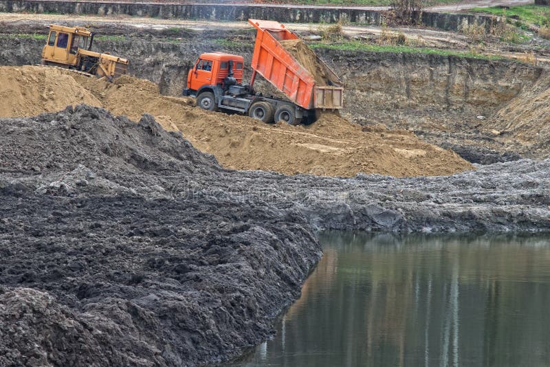 Pipeline construction stock photo. Image of excavating - 3842436