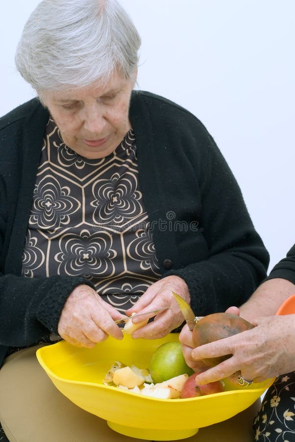 Preparing Fruit with Mom stock image. Image of latin, living - 5107449