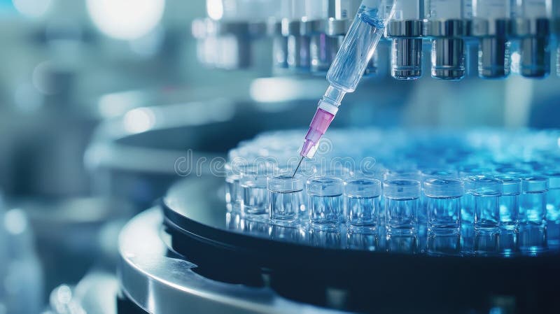 Preparing Gene Therapy Vials for Injection in Laboratory Setting Stock ...