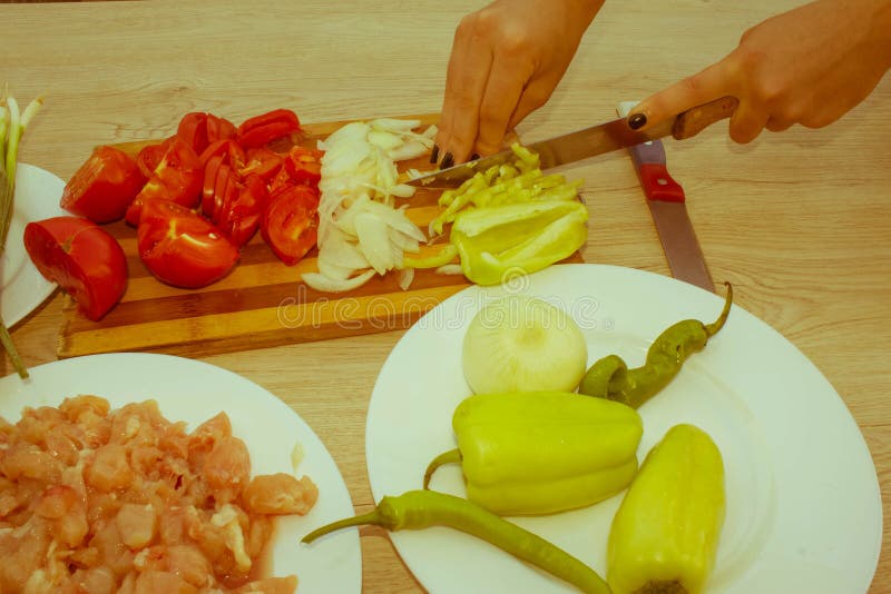 Preparing for a Healthy Organic Meal Stock Image - Image of healthy ...
