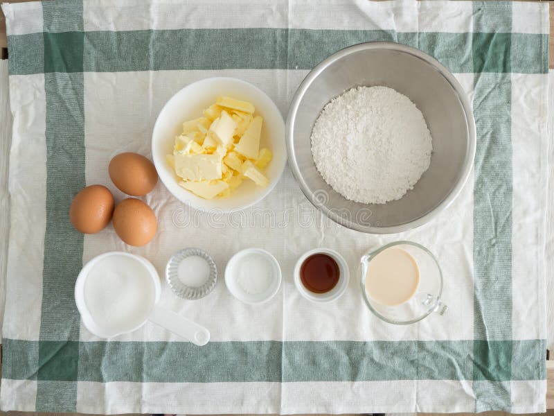 Preparing Ingredient for Making Bread. Stock Photo - Image of ...