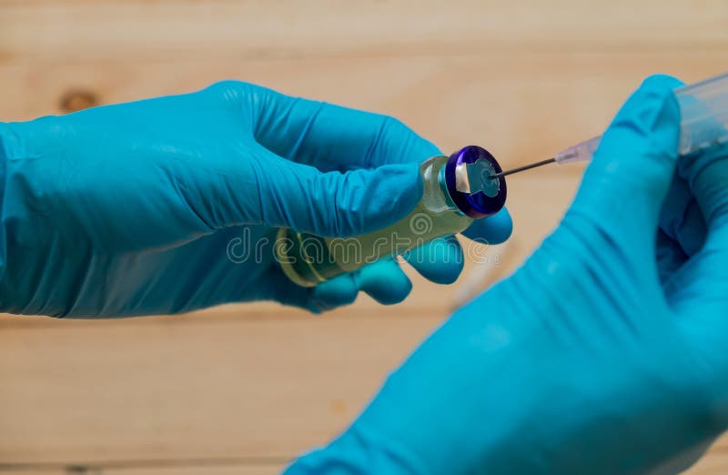 Preparing the injection stock image. Image of liquid - 72030079