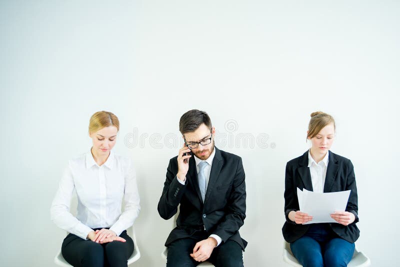 Preparing for a Job Interview Stock Image - Image of nervously ...
