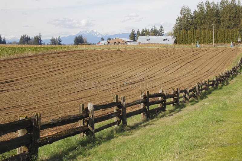 Preparing Land for Spring Planting Stock Image - Image of landscape ...