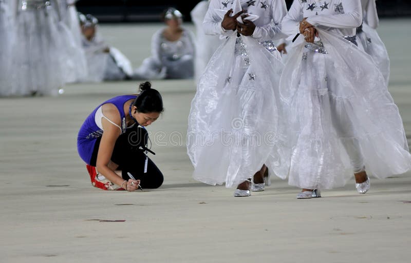 Preparing for Large Scale Dance Performance Editorial Stock Photo ...