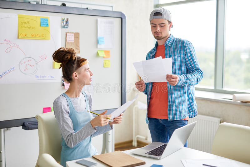 Preparing for lesson stock photo. Image of creative - 123670958