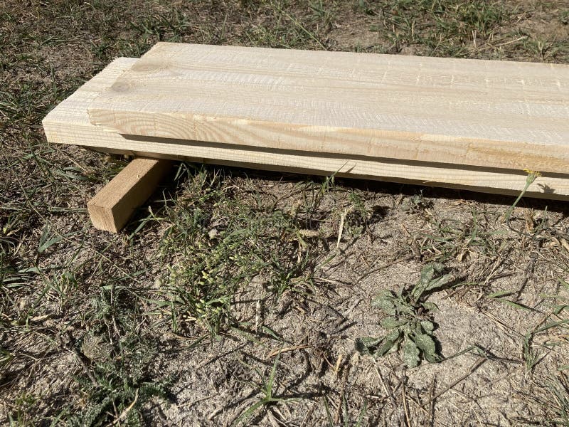 Preparing Lumber for Priming and Painting Stock Photo - Image of pine ...