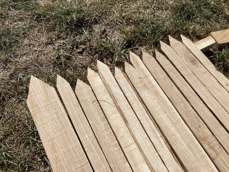 Preparing Lumber for Priming and Painting Stock Image - Image of chalk ...