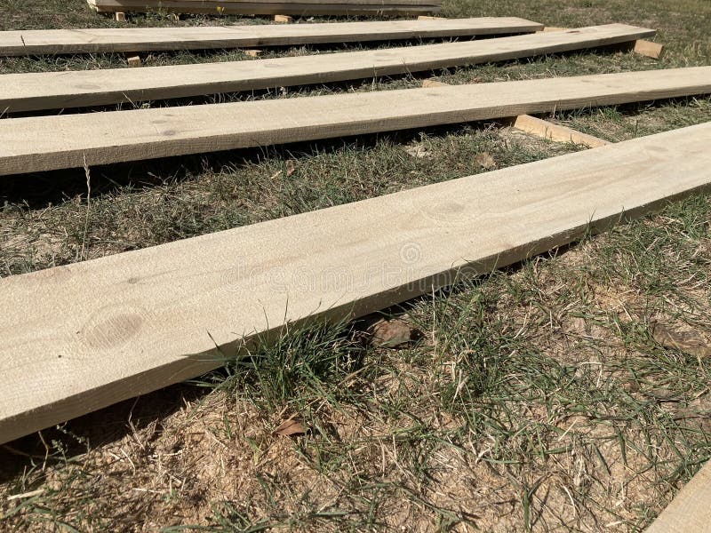 Preparing Lumber for Priming and Painting Stock Photo - Image of frame ...