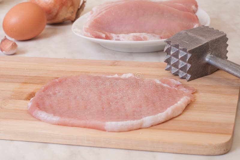 Preparing meat for cooking stock photo. Image of food - 33136190