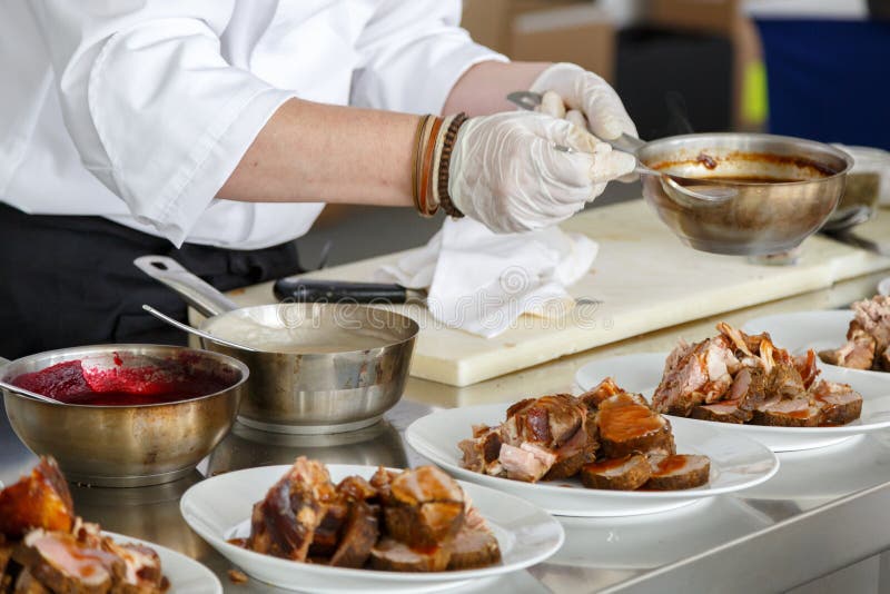 Preparing Meat on the Table Stock Image - Image of cooking, chef: 94087675