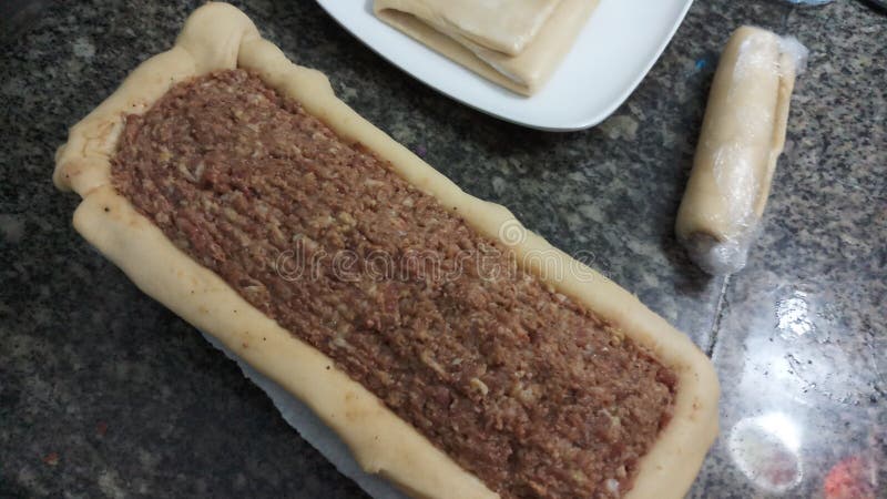 Preparing a pate stock image. Image of porc, pate, pastry - 219924791