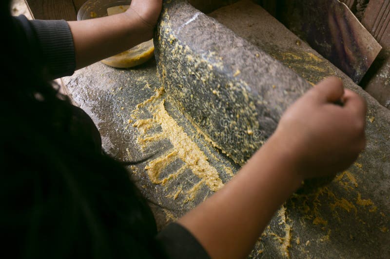 Preparing Peruvian Yellow Chili, Also Called Aji Amarillo Sauce with a ...