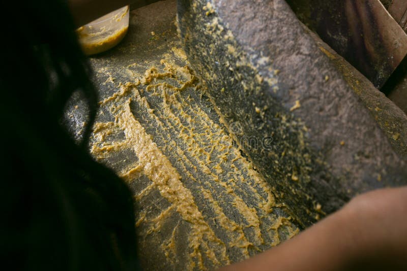 Preparing Peruvian Yellow Chili, Also Called Aji Amarillo Sauce with a ...