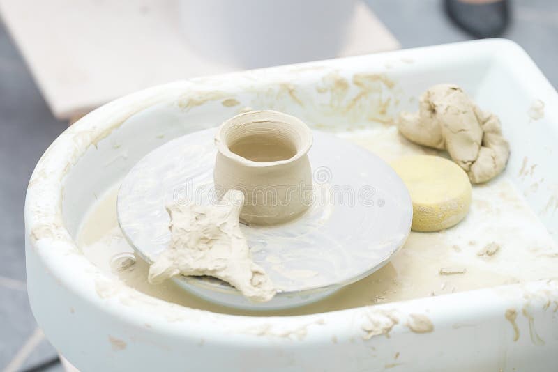 Preparing a Pot on a Potter S Wheel Stock Image - Image of education ...