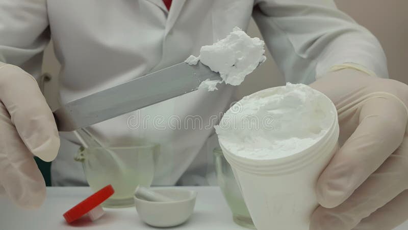 Preparing a Prescription in Ointment Stock Photo - Image of formula ...