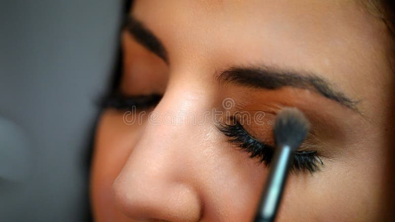 Preparing Professional Make-Up for the Eyes Stock Image - Image of ...