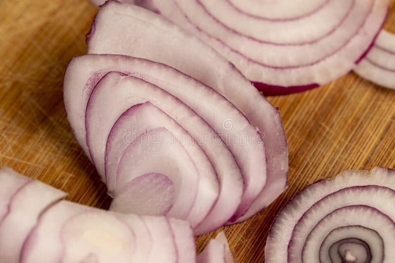 Preparing Red Onions for Cooking in Dishes Stock Image - Image of ...