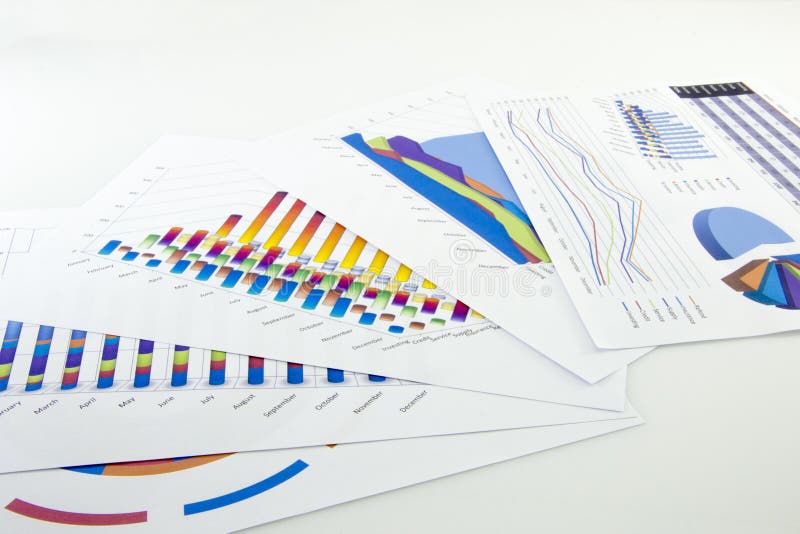 Preparing Report. Rear View of Focused Businessman or Financial Analyst ...