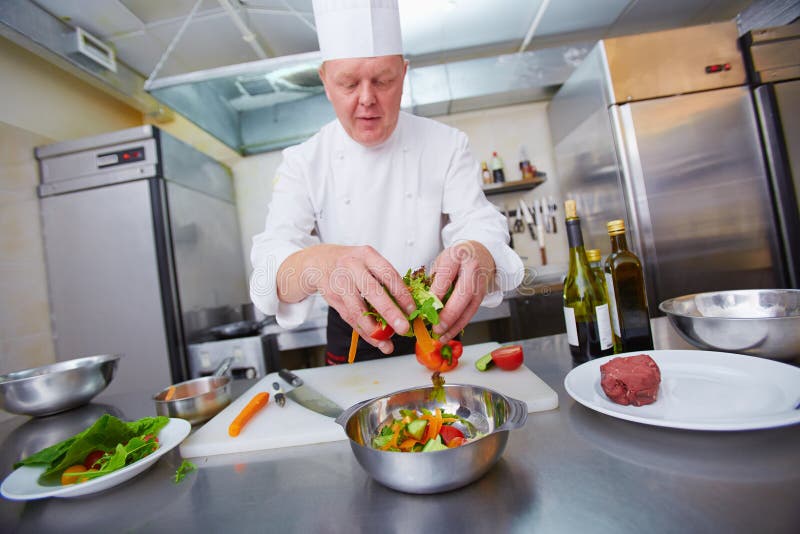 Preparing salad stock image. Image of kitchen, cooking - 75984971
