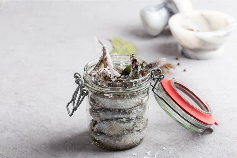 Preparing the Salted Capelin Stock Photo - Image of preparation ...