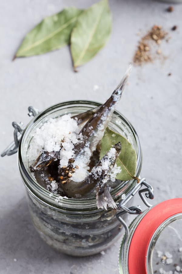 Preparing the Salted Capelin Stock Photo - Image of preparation ...