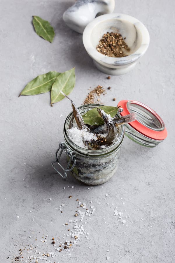 Preparing the Salted Capelin Stock Photo - Image of preparation ...