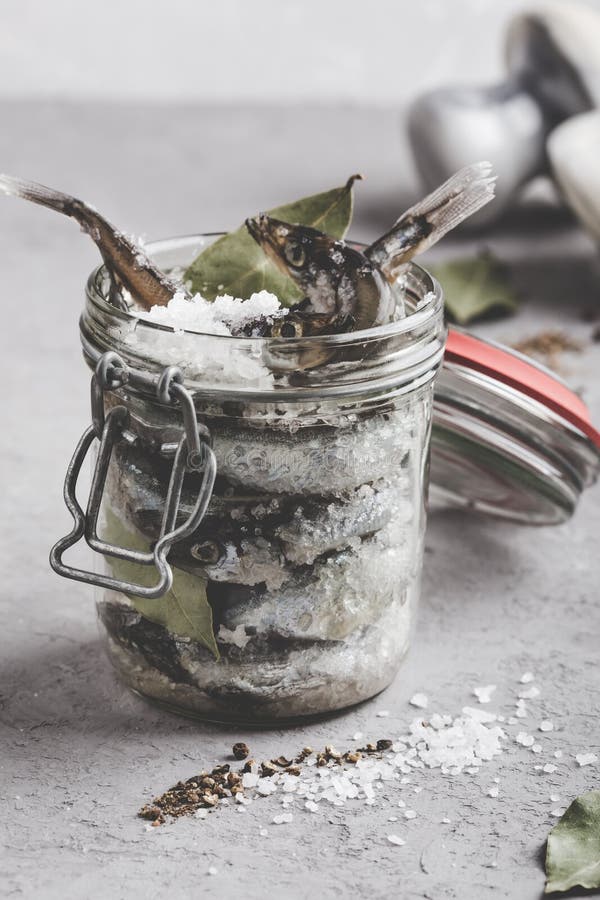 Preparing the Salted Capelin Stock Photo - Image of preparation ...