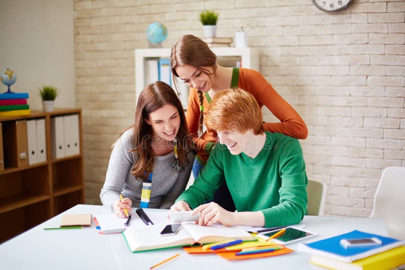 Preparing for seminar stock photo. Image of student, groupmate - 55224084